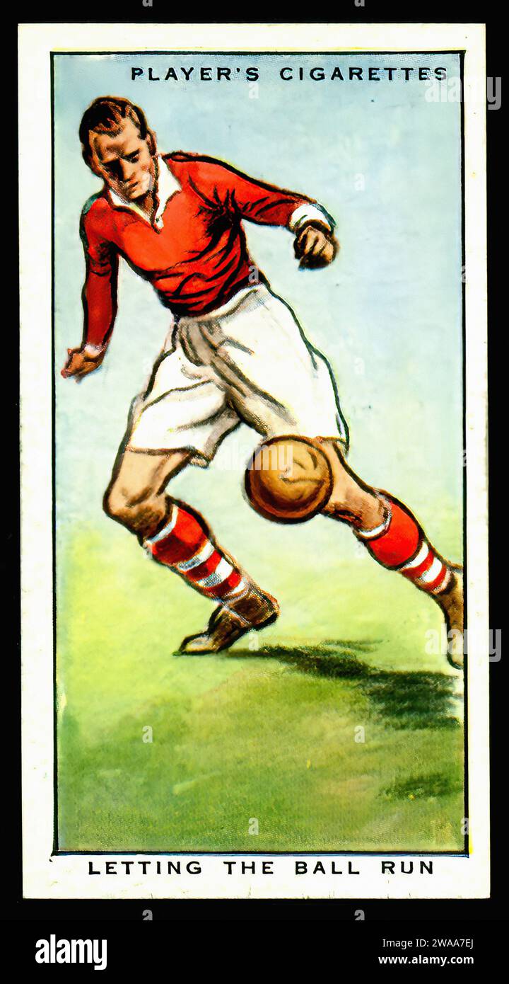 Football Hints Letting the Ball Run - Vintage Cigarette Card ...