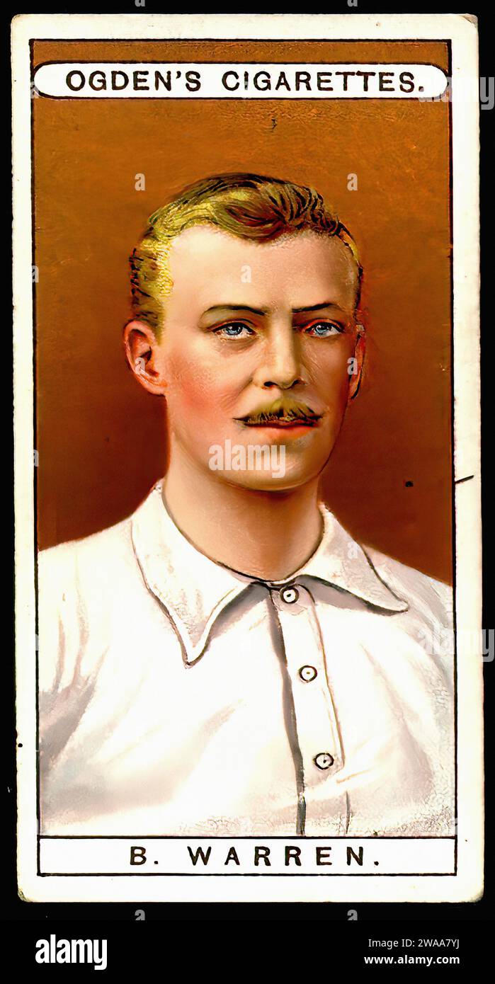 Footballer Ben Warren - Vintage Cigarette Card Illustration Stock Photo ...