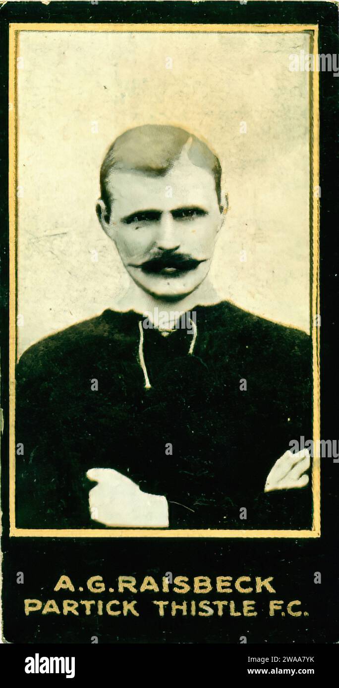 Footballer Alex Raisbeck 00001 - Vintage Cigarette Card Illustration ...