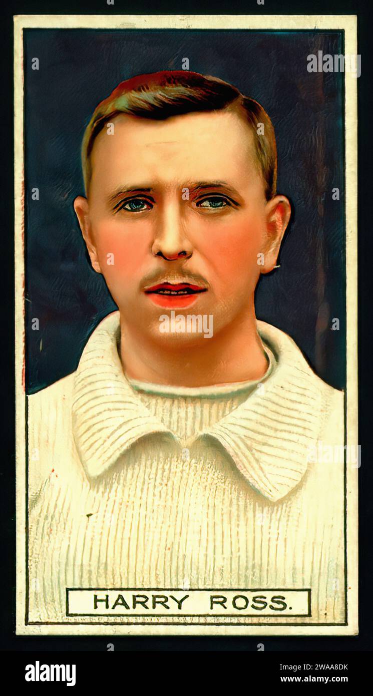 Footballer Harry Ross - Vintage Cigarette Card Illustration Stock Photo - Alamy