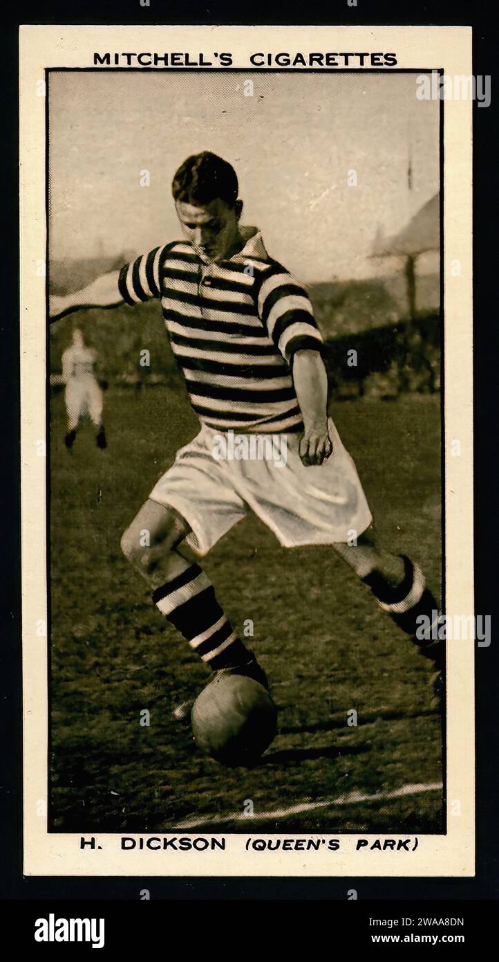 Footballer H.Dickson - Vintage Cigarette Card Illustration Stock Photo ...