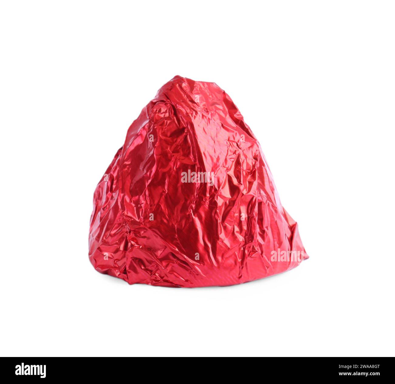 Tasty candy in red wrapper isolated on white Stock Photo - Alamy