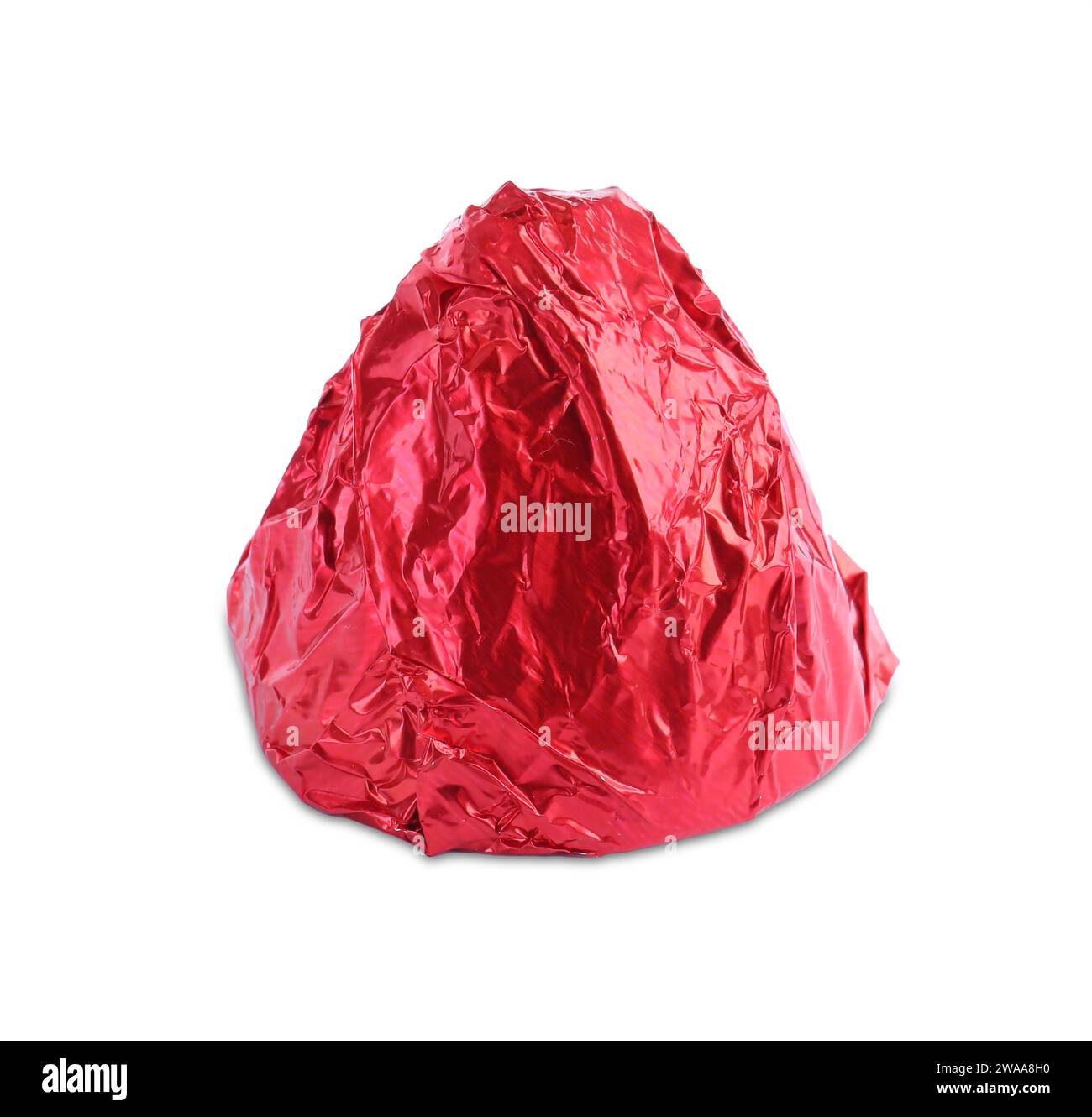 Tasty candy in red wrapper isolated on white Stock Photo - Alamy
