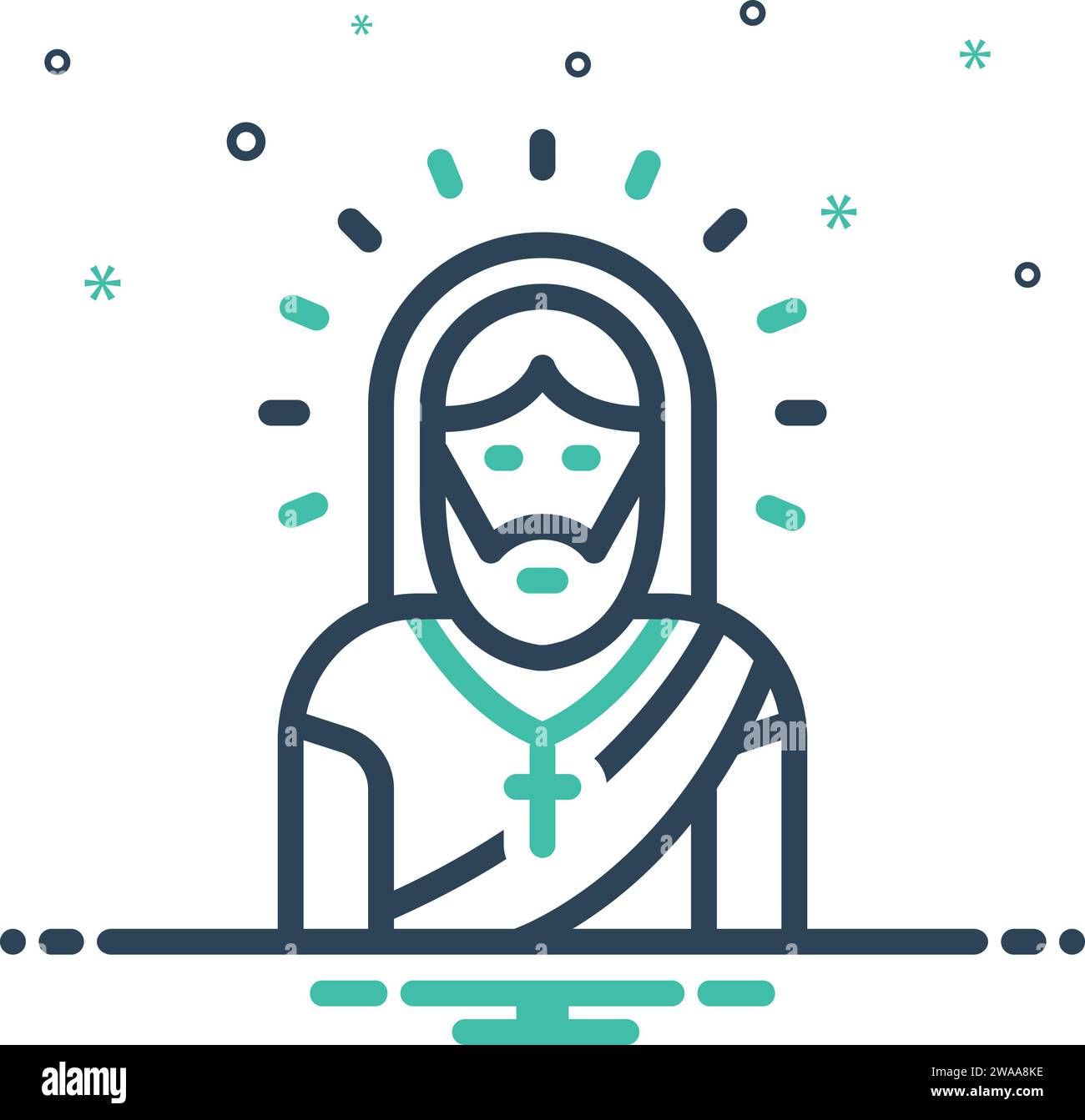 Icon of jesus Stock Vector Images - Alamy