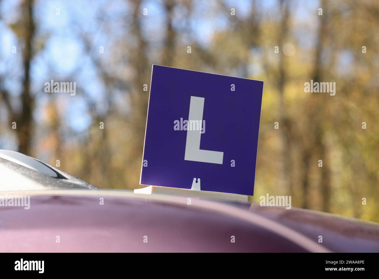 Learner driver plate nobody car hi-res stock photography and images - Alamy