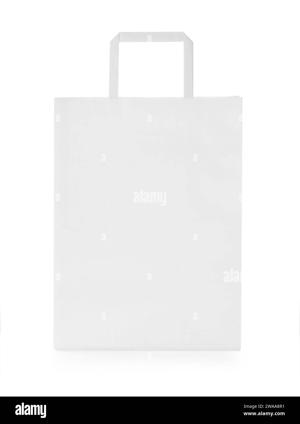 One new paper bag isolated on white Stock Photo - Alamy