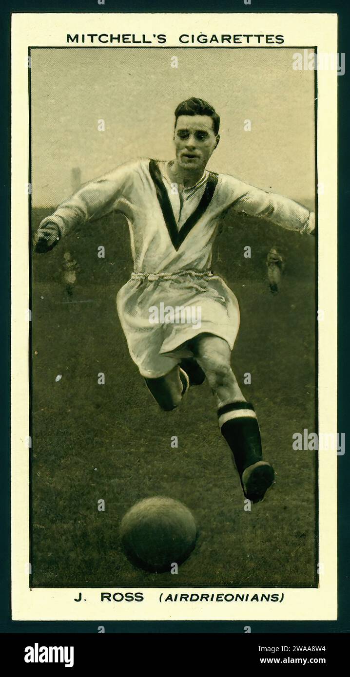 Footballer J.Ross Airdrieonians FC - Vintage Cigarette Card ...