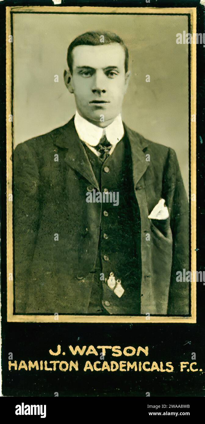 Footballer J.Watson - Vintage Cigarette Card Illustration Stock Photo ...