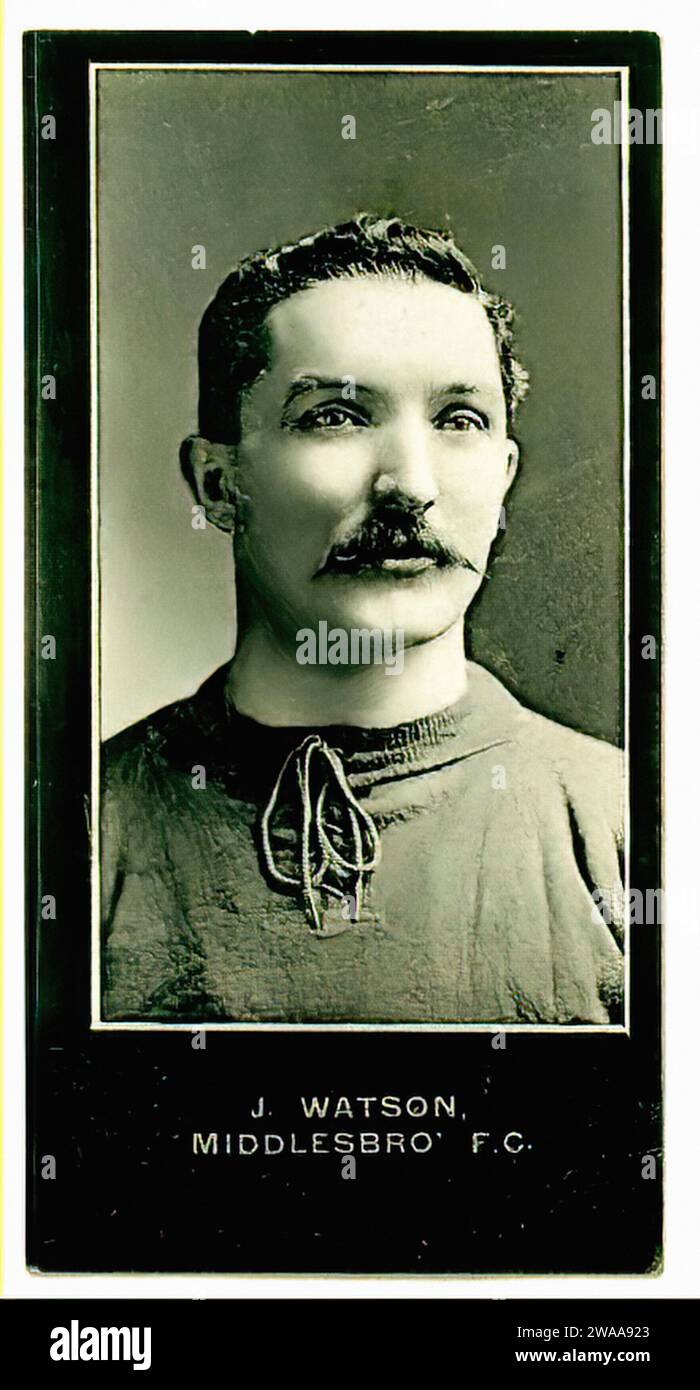 Footballer J.Watson Middlesbro - Vintage Cigarette Card Illustration ...