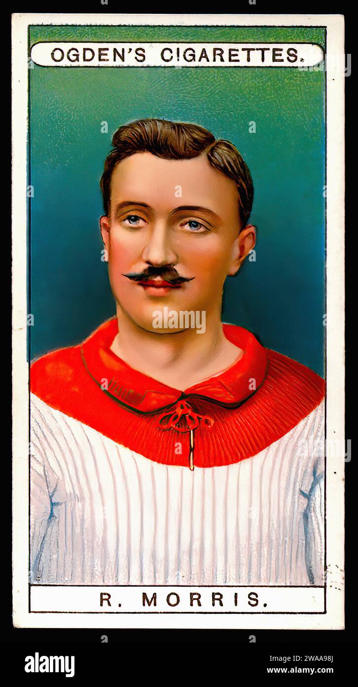 Footballer R.Morris - Vintage Cigarette Card Illustration Stock Photo ...