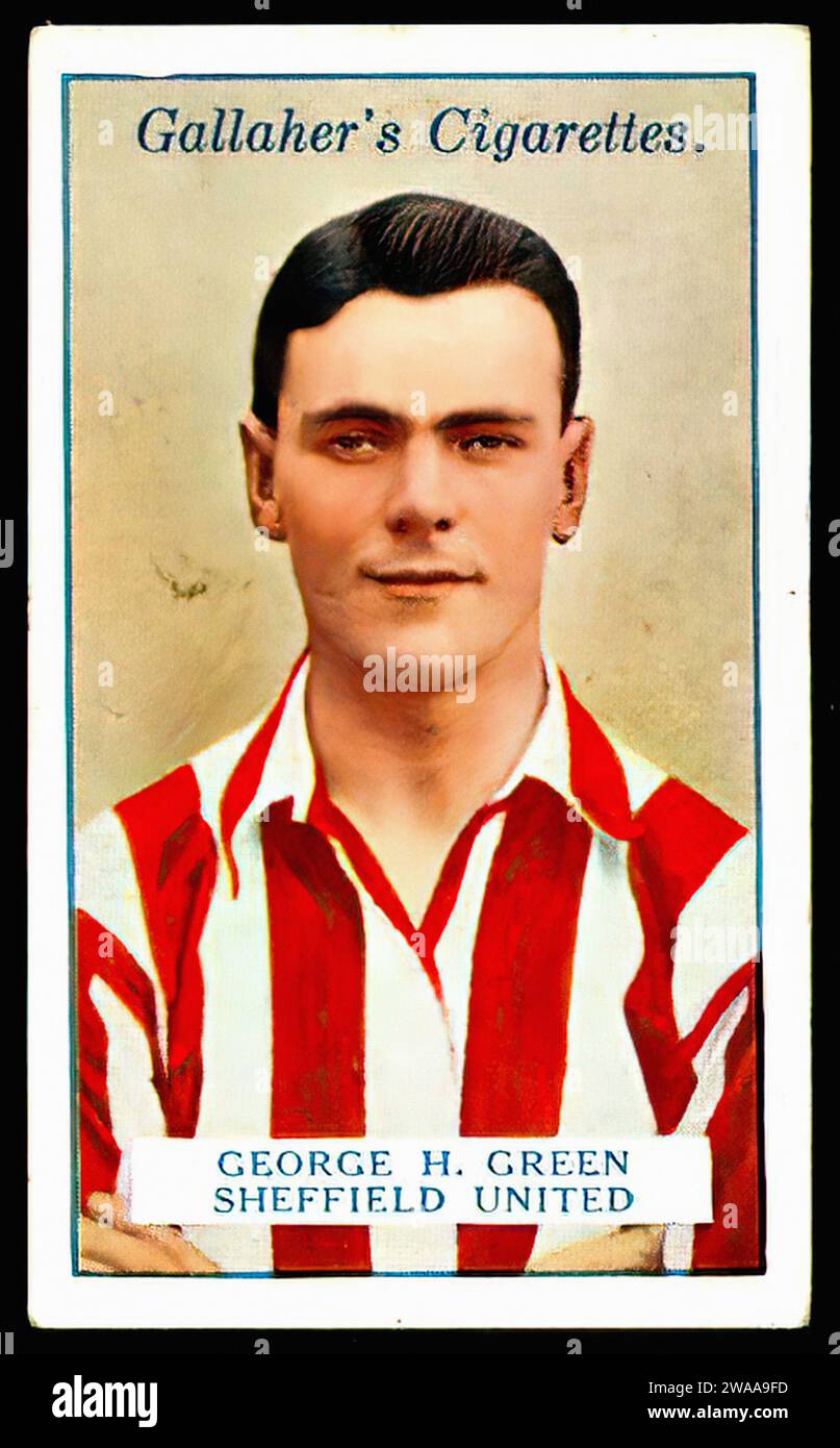 George H. Green - Sheffield United - Vintage Cigarette Card ...