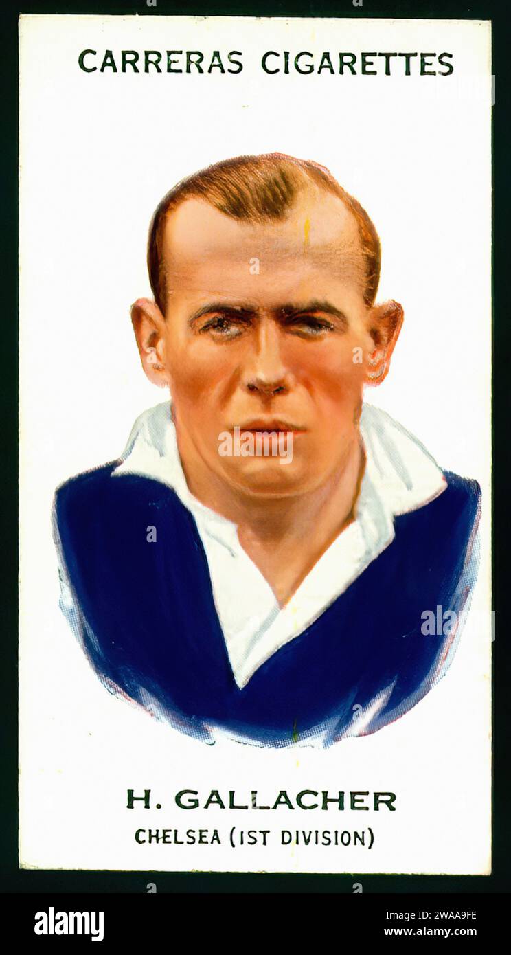 H.Gallacher Chelsea - Vintage Cigarette Card Illustration Stock Photo ...