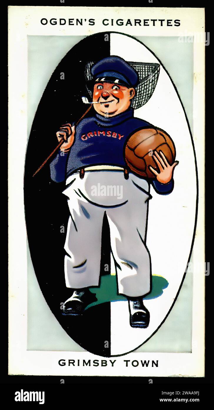 Grimsby town The Mariners - Vintage Cigarette Card Illustration Stock ...