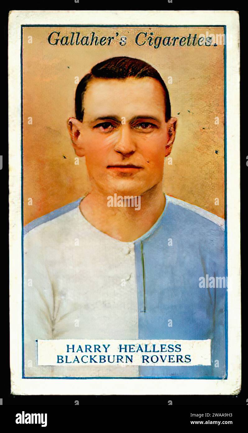 Harry Healless - Blackburn Rovers - Vintage Cigarette Card Illustration ...
