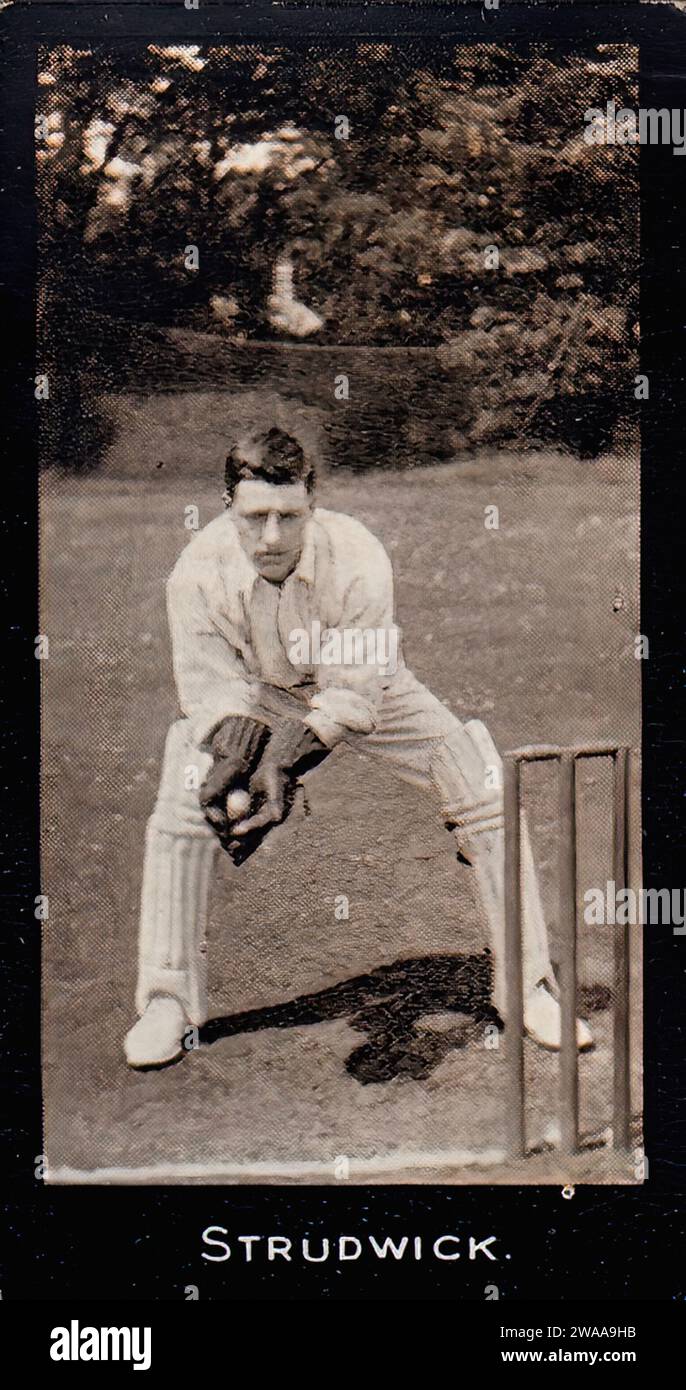 Herbert Strudwick - Vintage Cigarette Card Illustration Stock Photo - Alamy