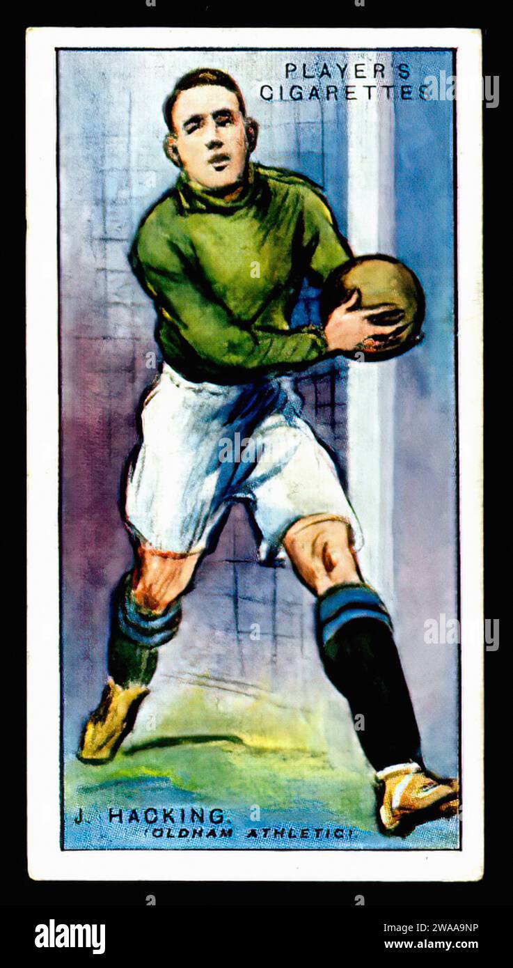 J.Hacking Oldham - Vintage Cigarette Card Illustration Stock Photo - Alamy