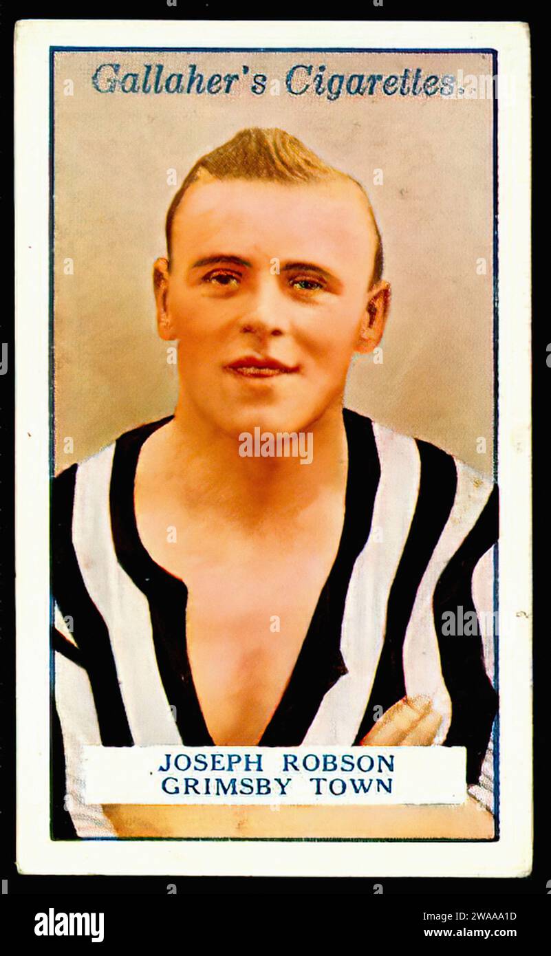 Joseph Robson - Grimsby Town - Vintage Cigarette Card Illustration ...
