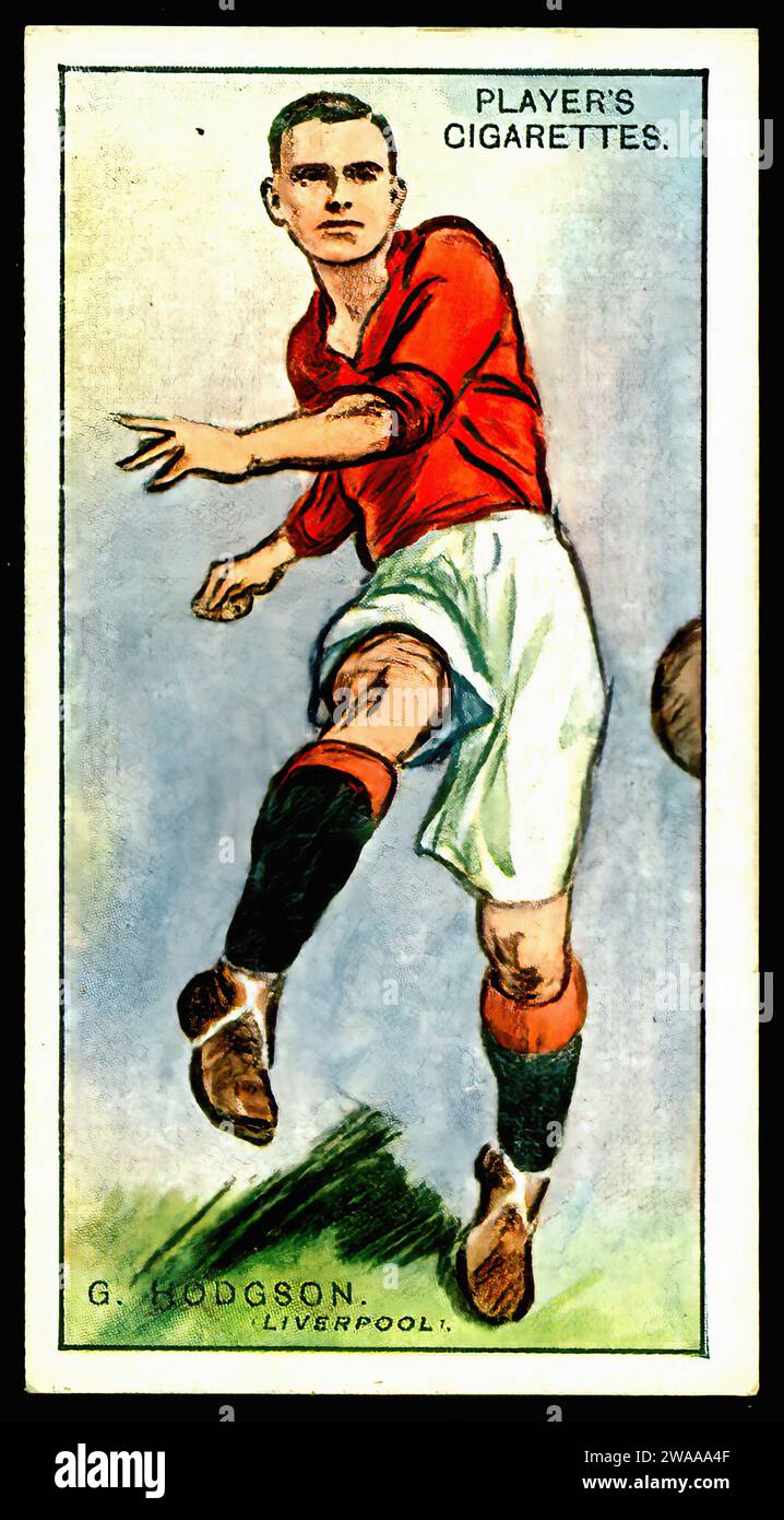Liverpool Footballer Gordon Hodgson - Vintage Cigarette Card Illustration Stock Photo - Alamy