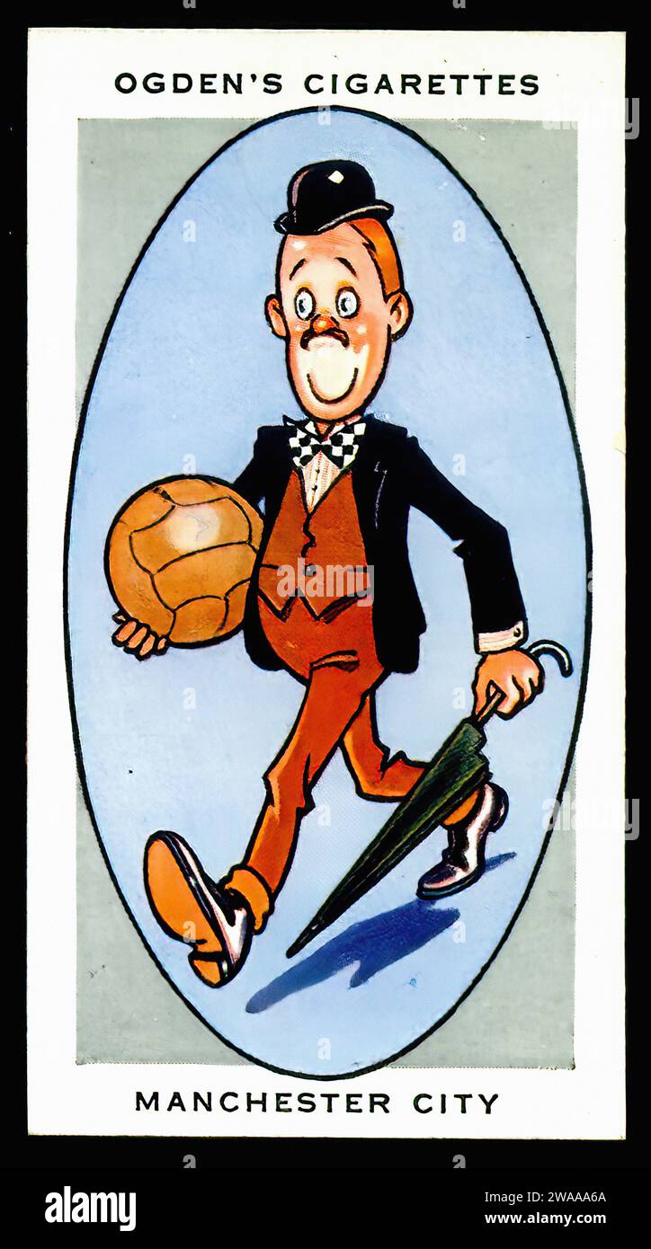 Manchester City The Citizens - Vintage Cigarette Card Illustration ...