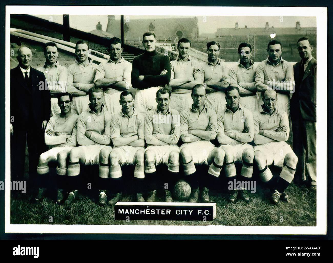 Manchester City FC - Vintage Cigarette Card Illustration Stock Photo ...