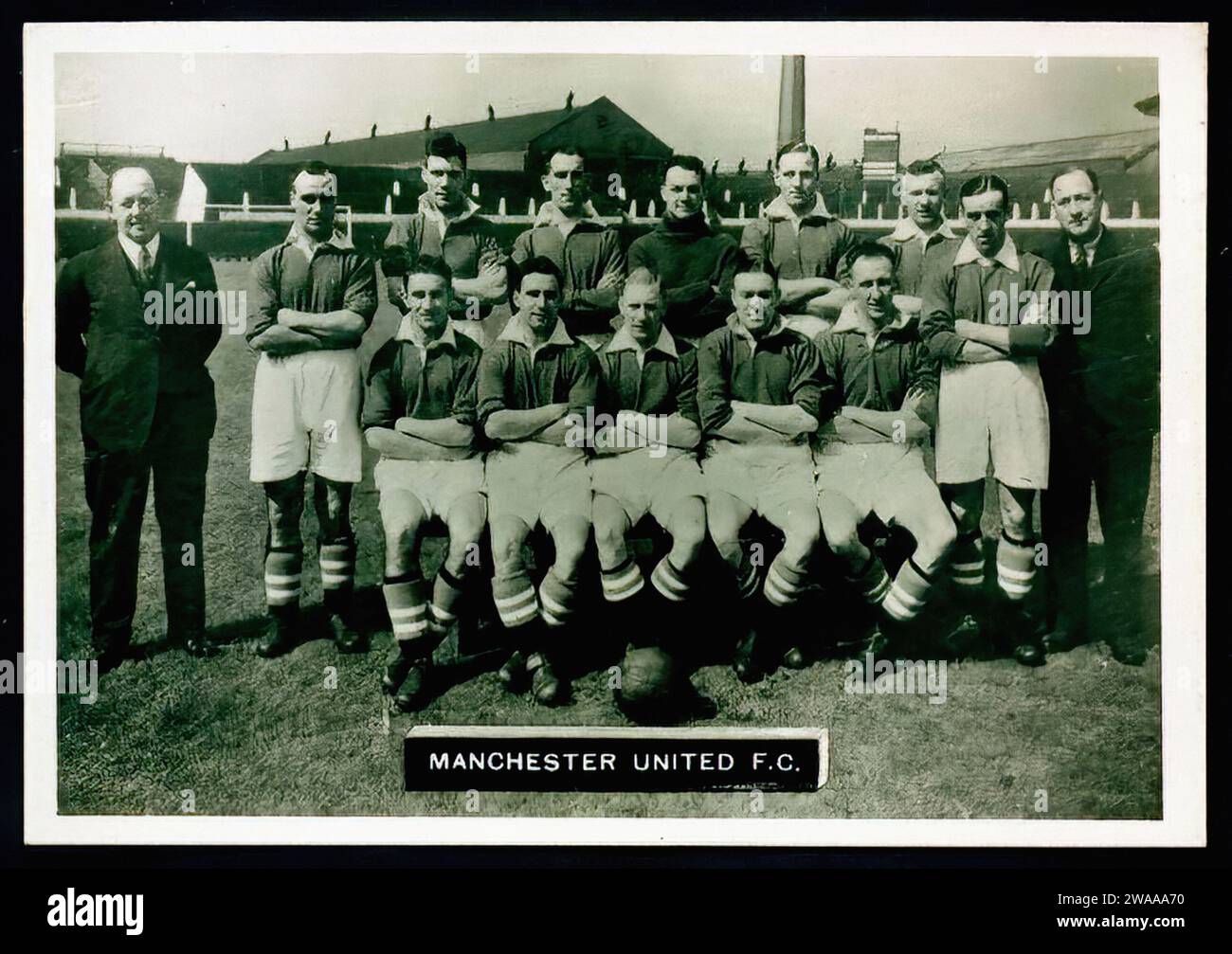 Manchester United FC - Vintage Cigarette Card Illustration Stock Photo ...