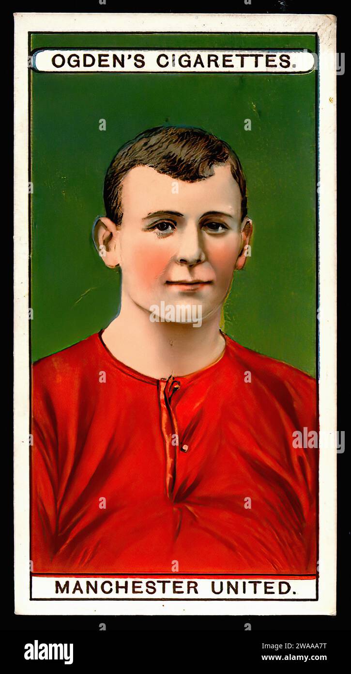 Manchester United - Vintage Cigarette Card Illustration Stock Photo - Alamy