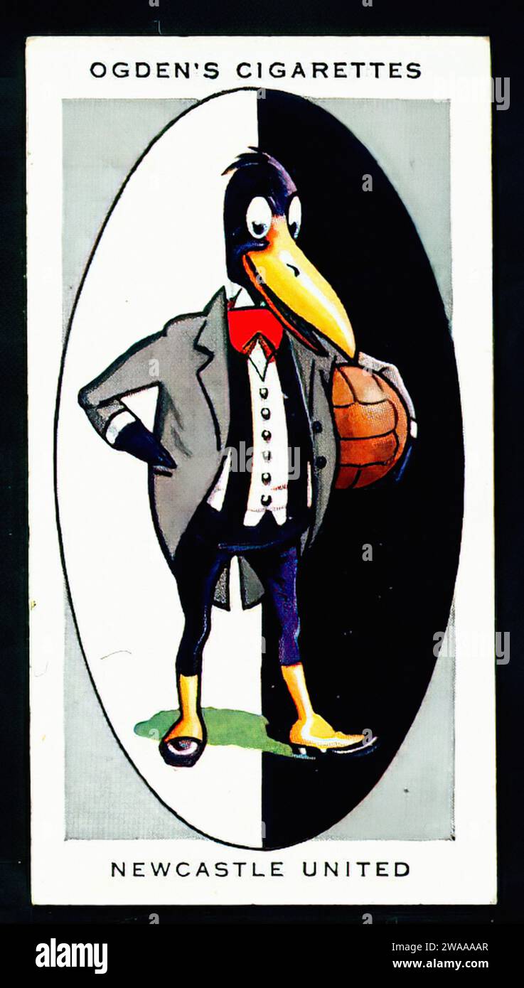 Newcastle United The Magpies - Vintage Cigarette Card Illustration ...