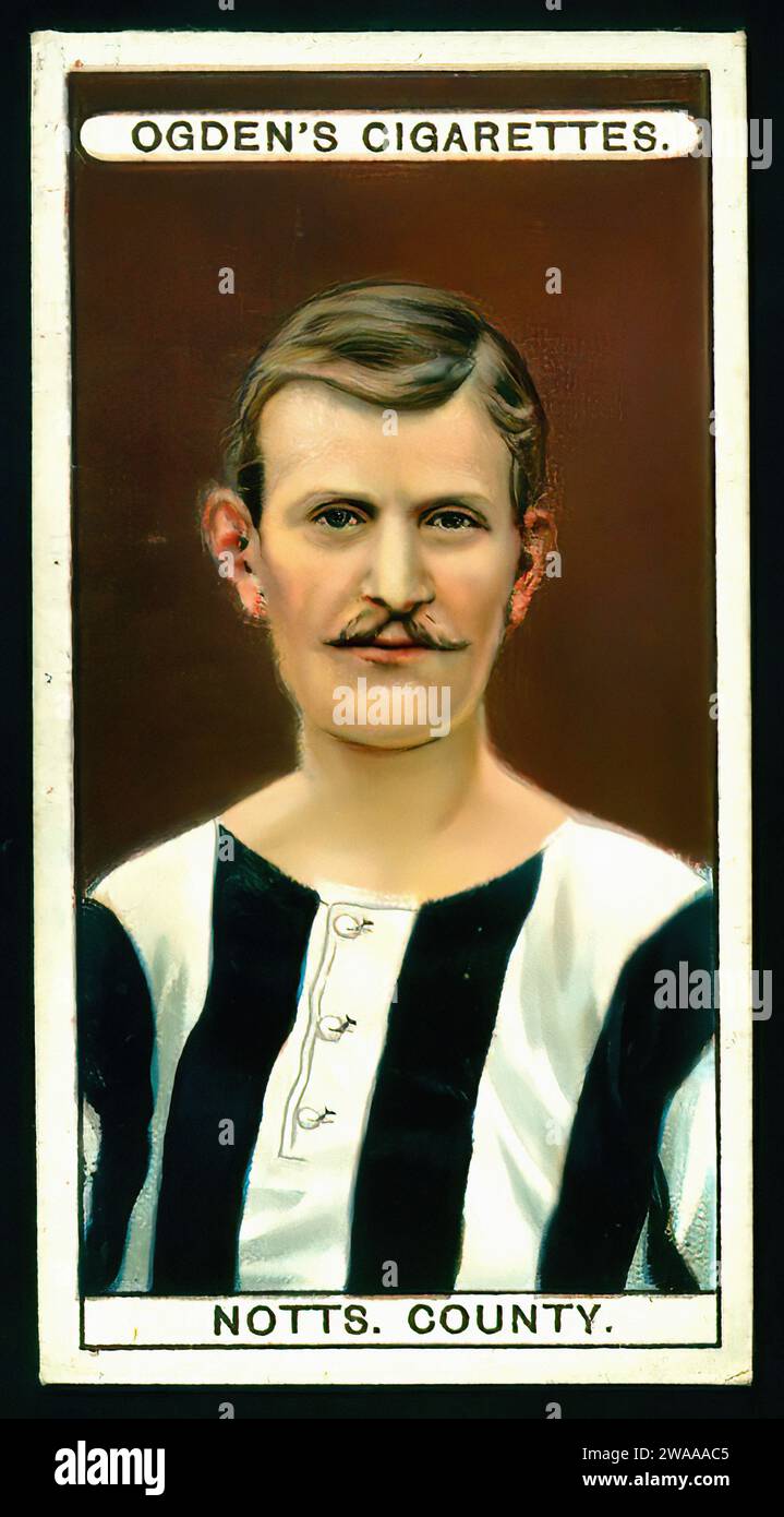 Notts County - Vintage Cigarette Card Illustration Stock Photo - Alamy