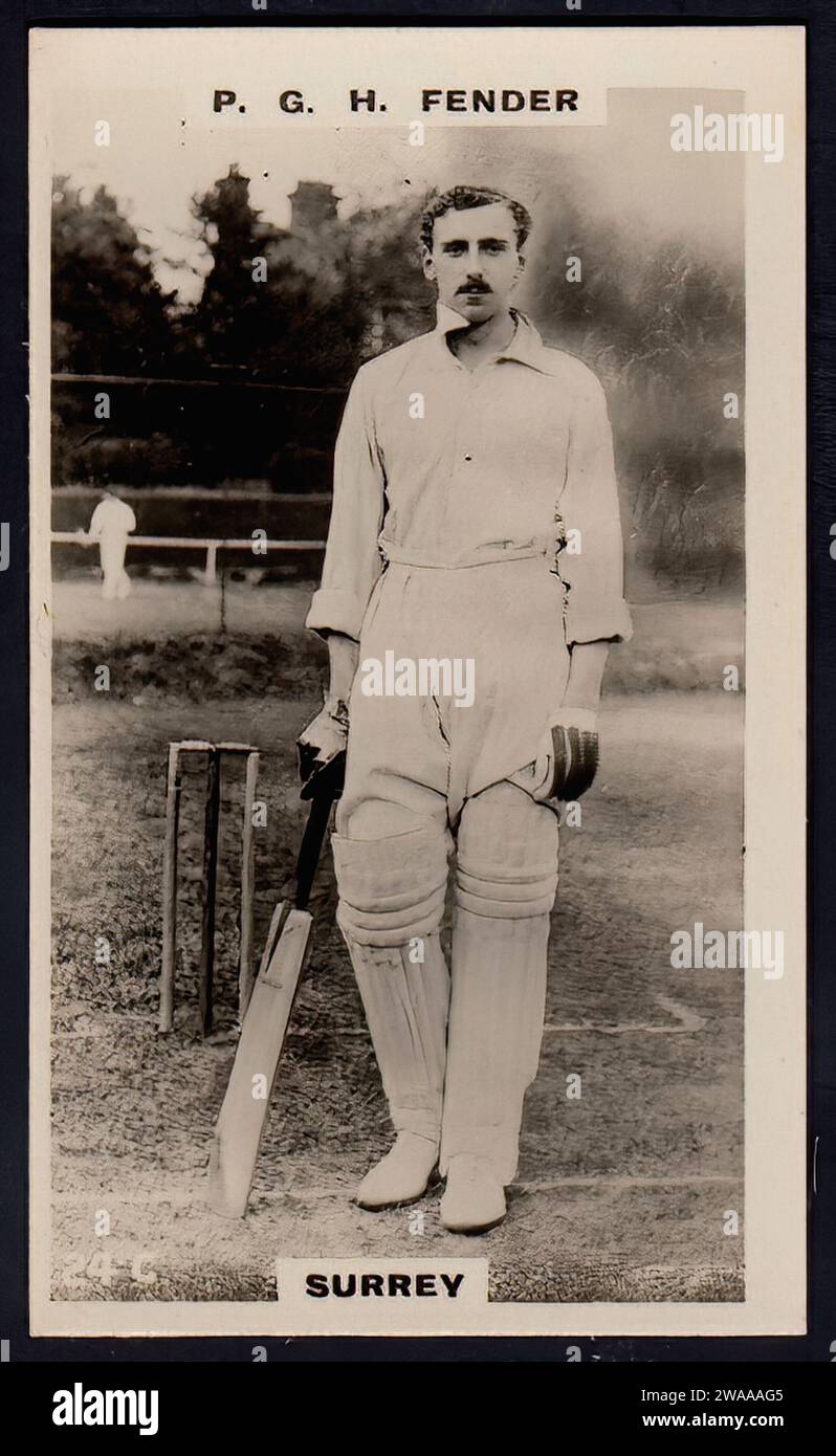 Percy Fender - Vintage Cigarette Card Illustration Stock Photo - Alamy