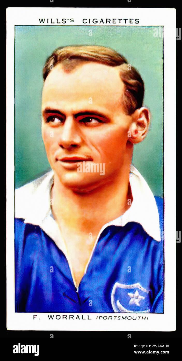 Portsmouth Footballer Fred Worrall - Vintage Cigarette Card ...