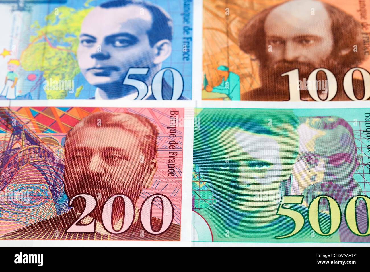 French money - Franc a business background Stock Photo - Alamy