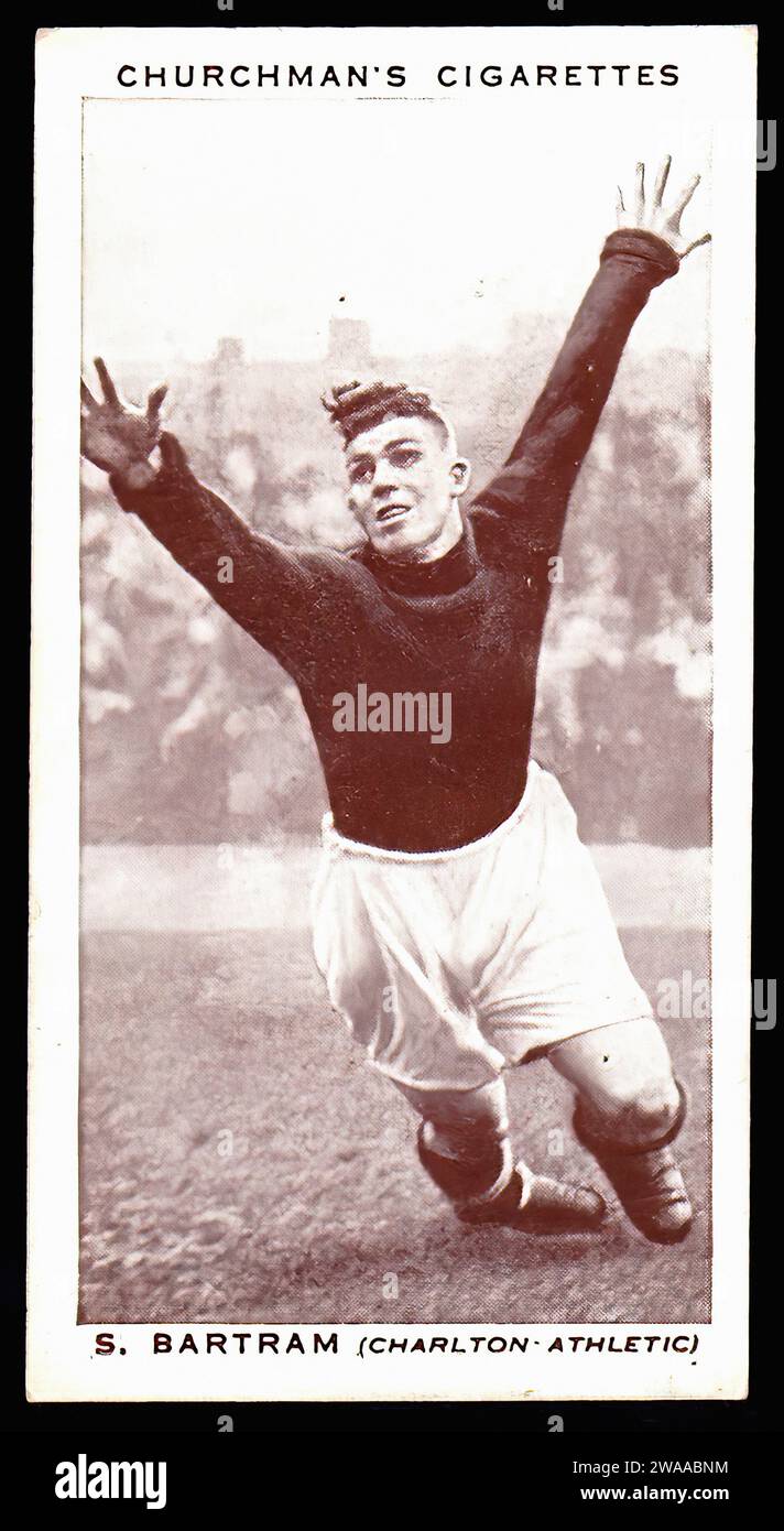 Sam Bartram Charlton Athletic - Vintage Cigarette Card Illustration ...