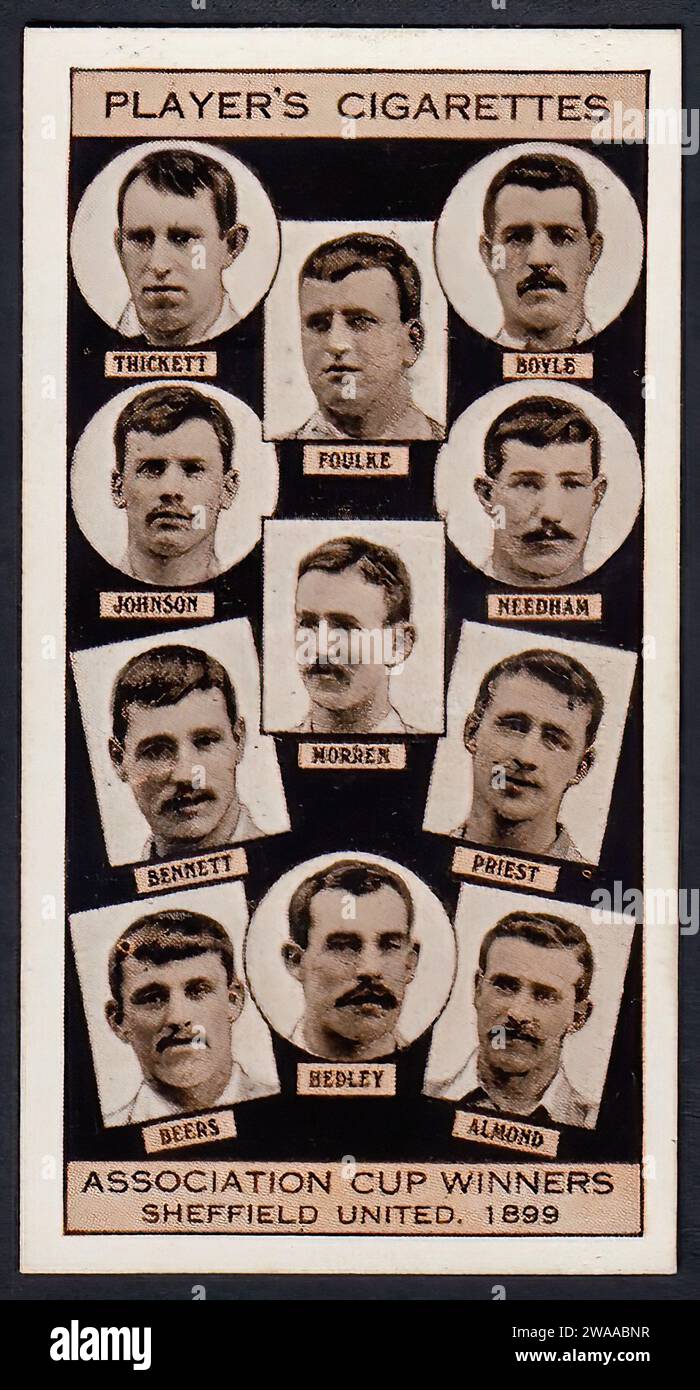 Sheffield United F.A.Cup Winners 1899 - Vintage Cigarette Card ...