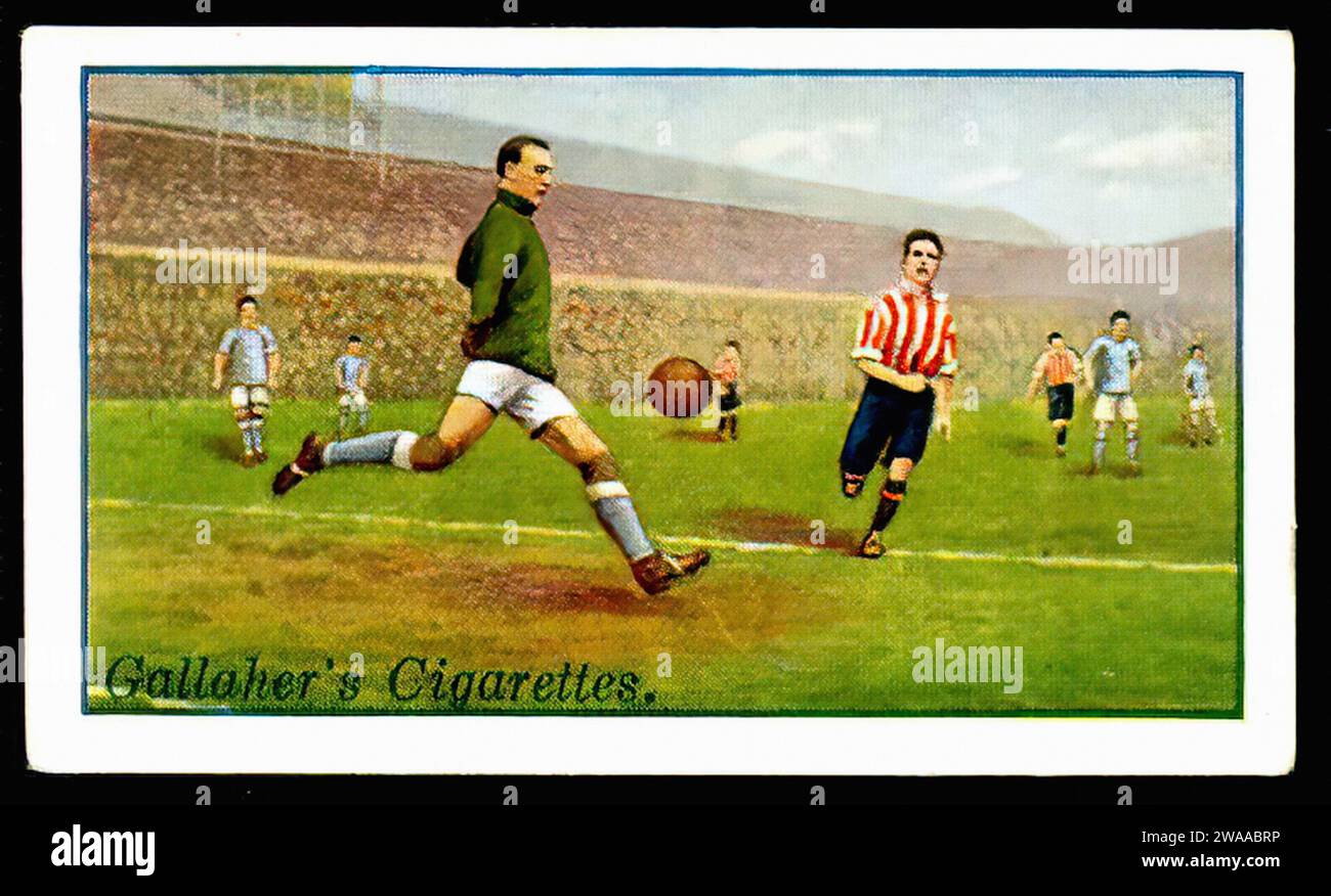 Sheffield Utd v Cardiff - Vintage Cigarette Card Illustration Stock ...
