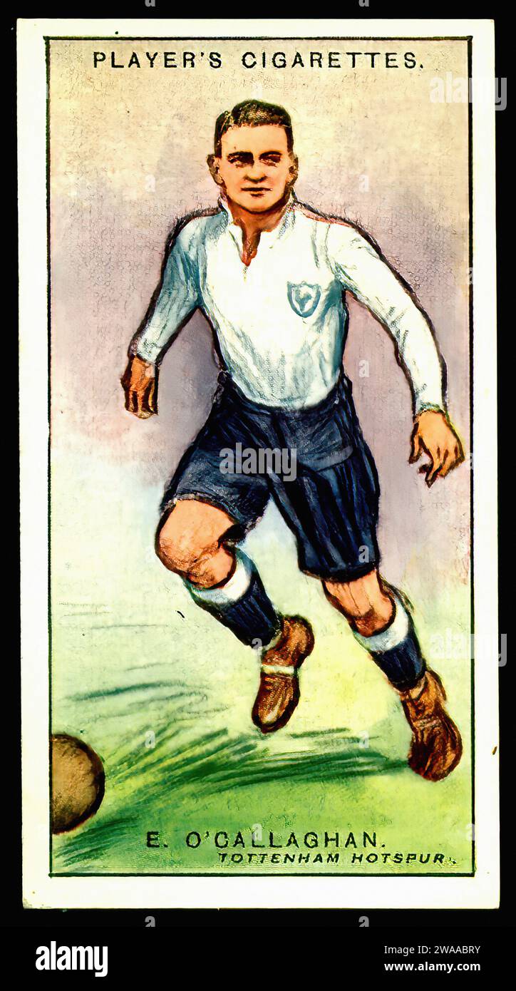 Spurs Footballer E.O'Callaghan - Vintage Cigarette Card Illustration ...