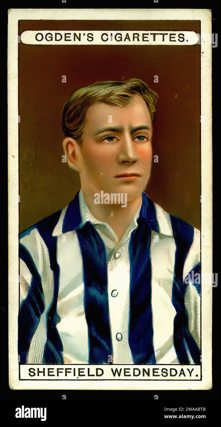 Sheffield Wednesday - Vintage Cigarette Card Illustration Stock Photo ...