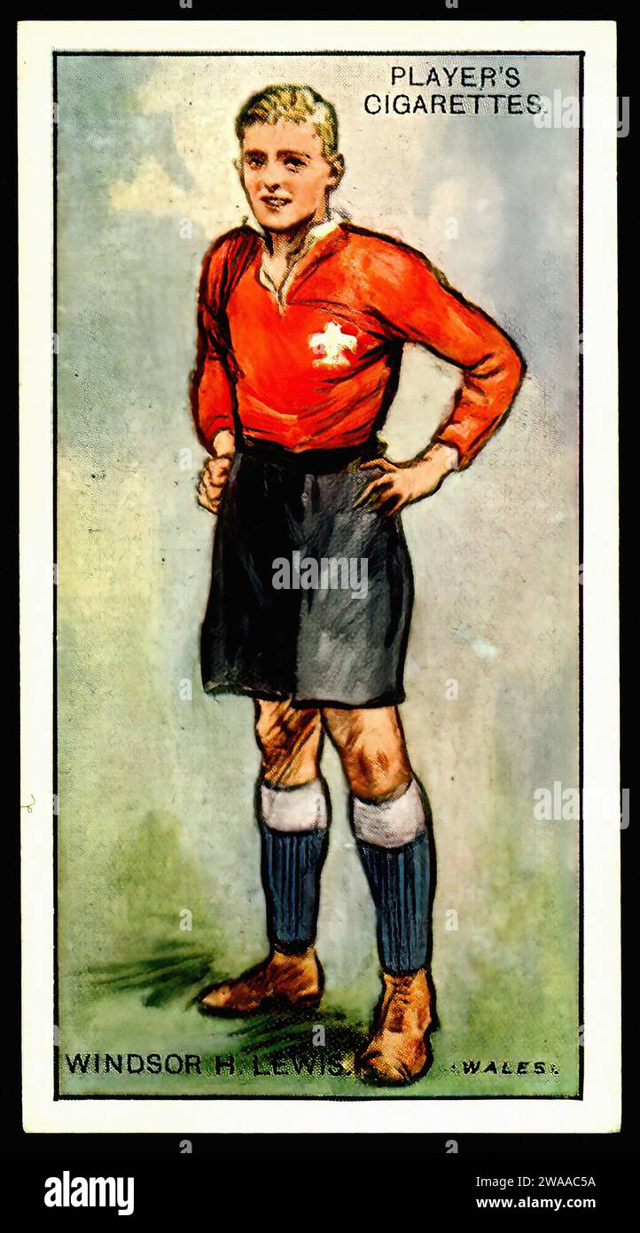 Welsh Rugby Player Windsor H.Lewis - Vintage Cigarette Card ...