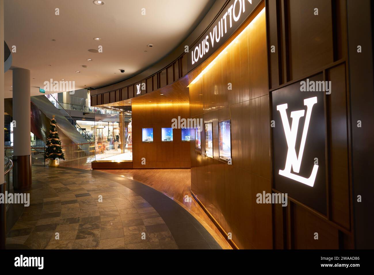 SINGAPORE - NOVEMBER 05, 2023: entrance to Louis Vuitton's store in the ...