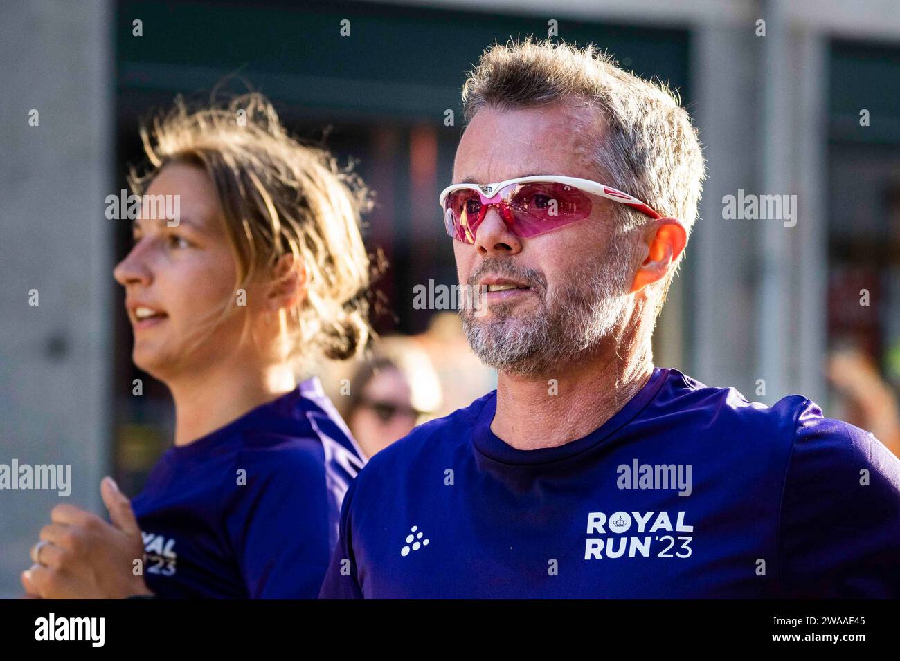 FILE - Crown Prince Frederik runs 10 km during the Royal Run in ...