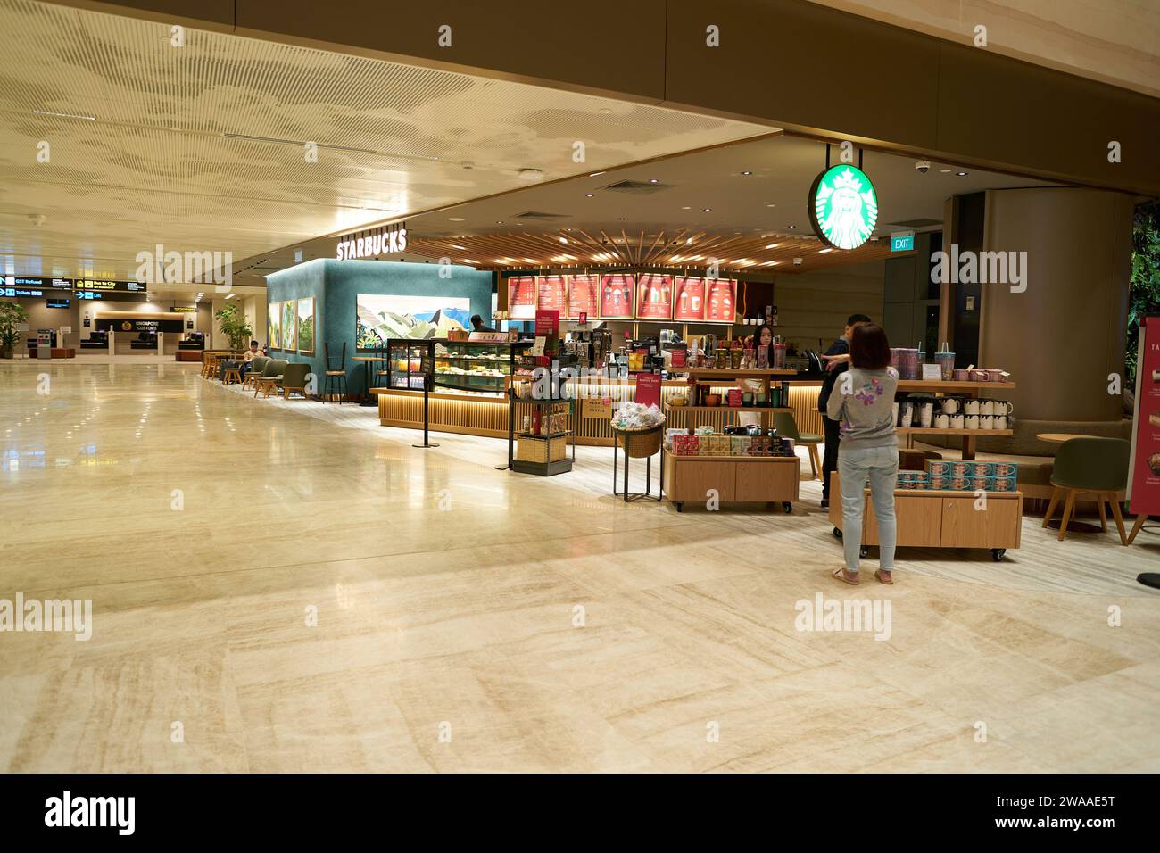 SINGAPORE - NOVEMBER 06, 2023: Starbucks Coffee in Singapore Changi ...