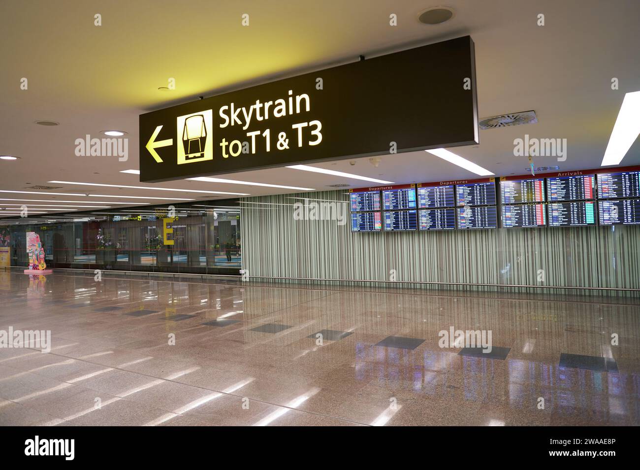 SINGAPORE - NOVEMBER 06, 2023: SkyTrain sign as seen in Singapore ...