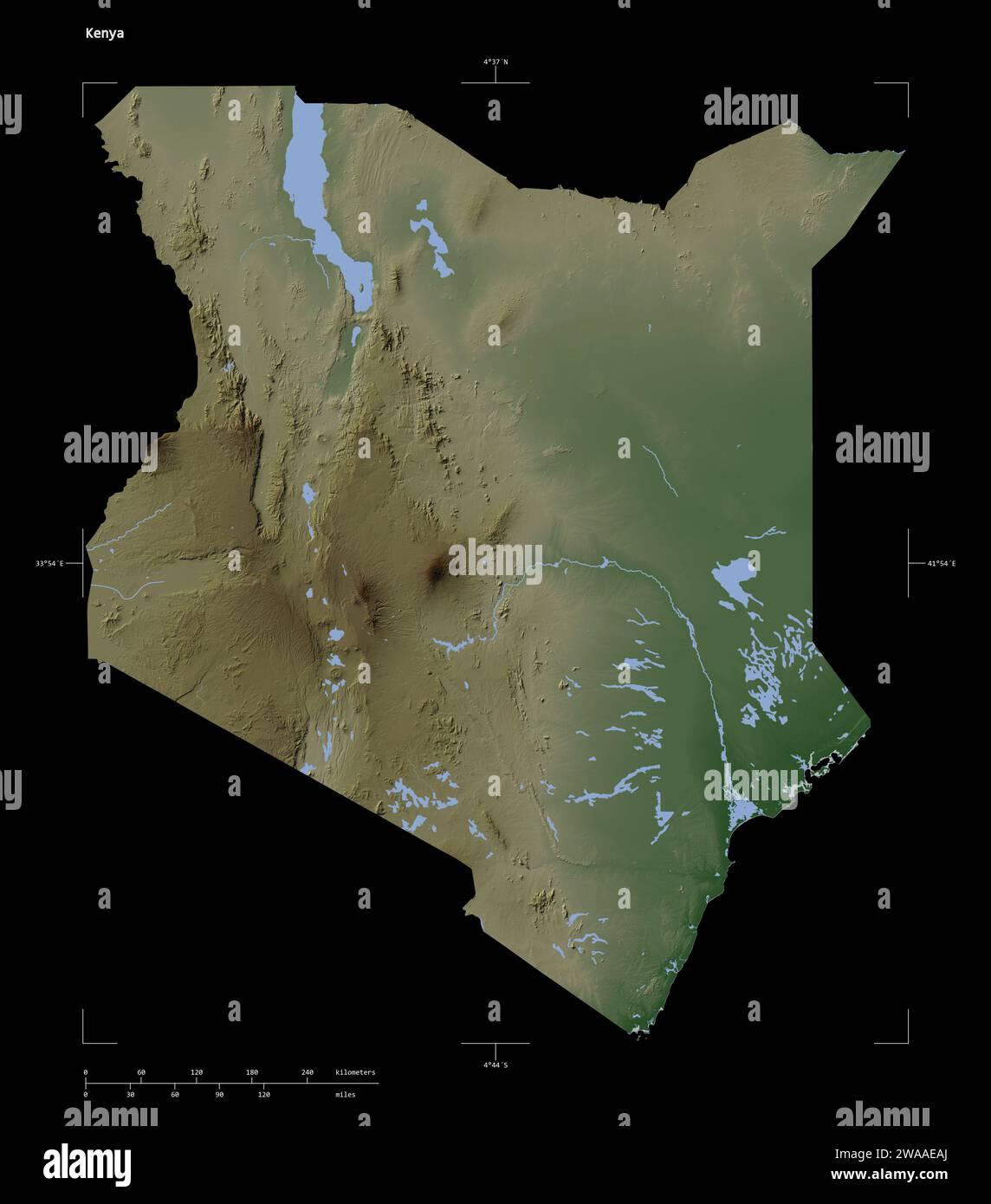 Shape of a Pale colored elevation map with lakes and rivers of the ...
