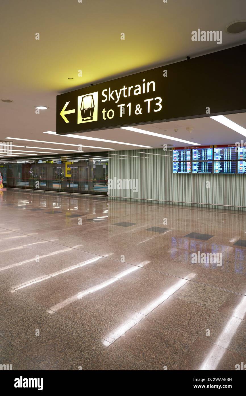 SINGAPORE - NOVEMBER 06, 2023: SkyTrain sign as seen in Singapore ...