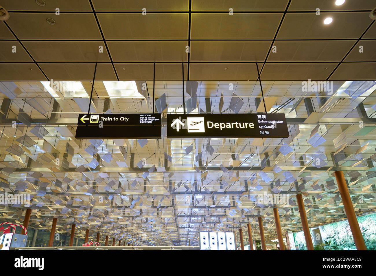 SINGAPORE - NOVEMBER 06, 2023: interior shot of Singapore Changi ...