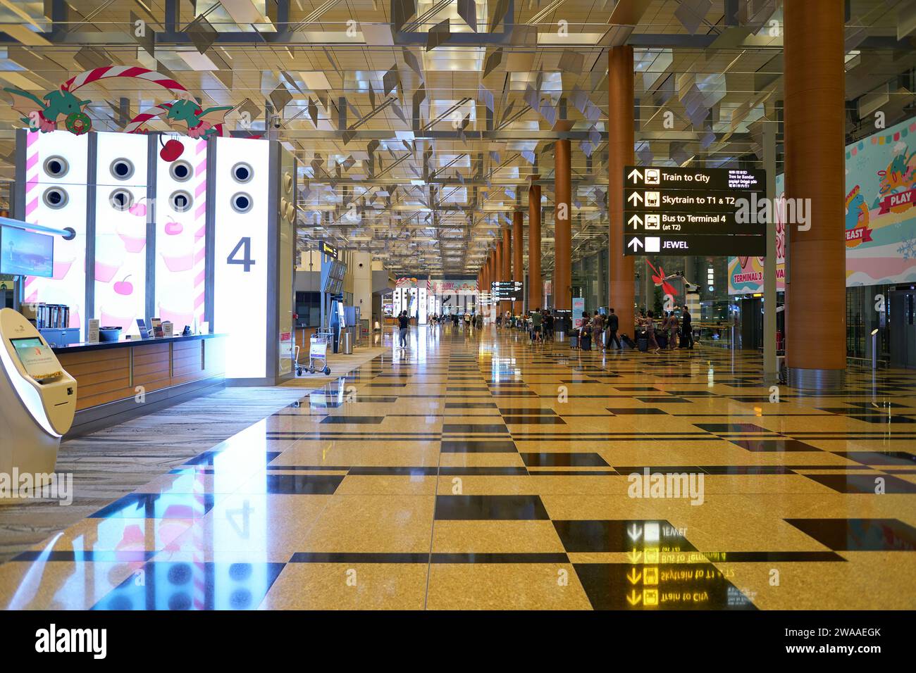 SINGAPORE - NOVEMBER 07, 2023: interior shot of Singapore Changi ...