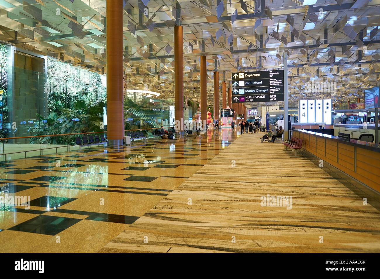 SINGAPORE - NOVEMBER 07, 2023: interior shot of Singapore Changi ...