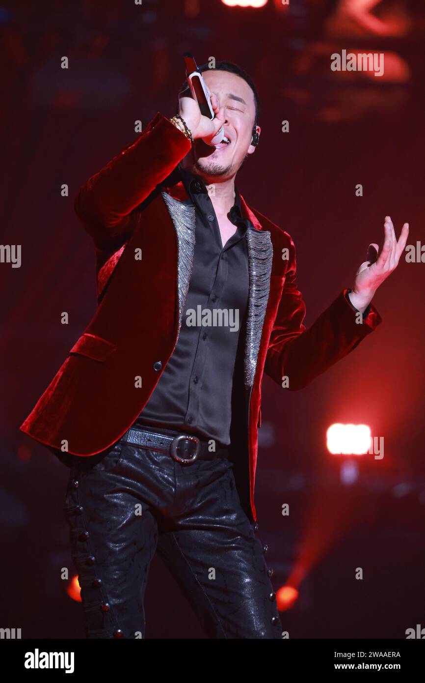 Chinese singer-songwriter Yang Kun attends the New Year's Eve Gala of ...