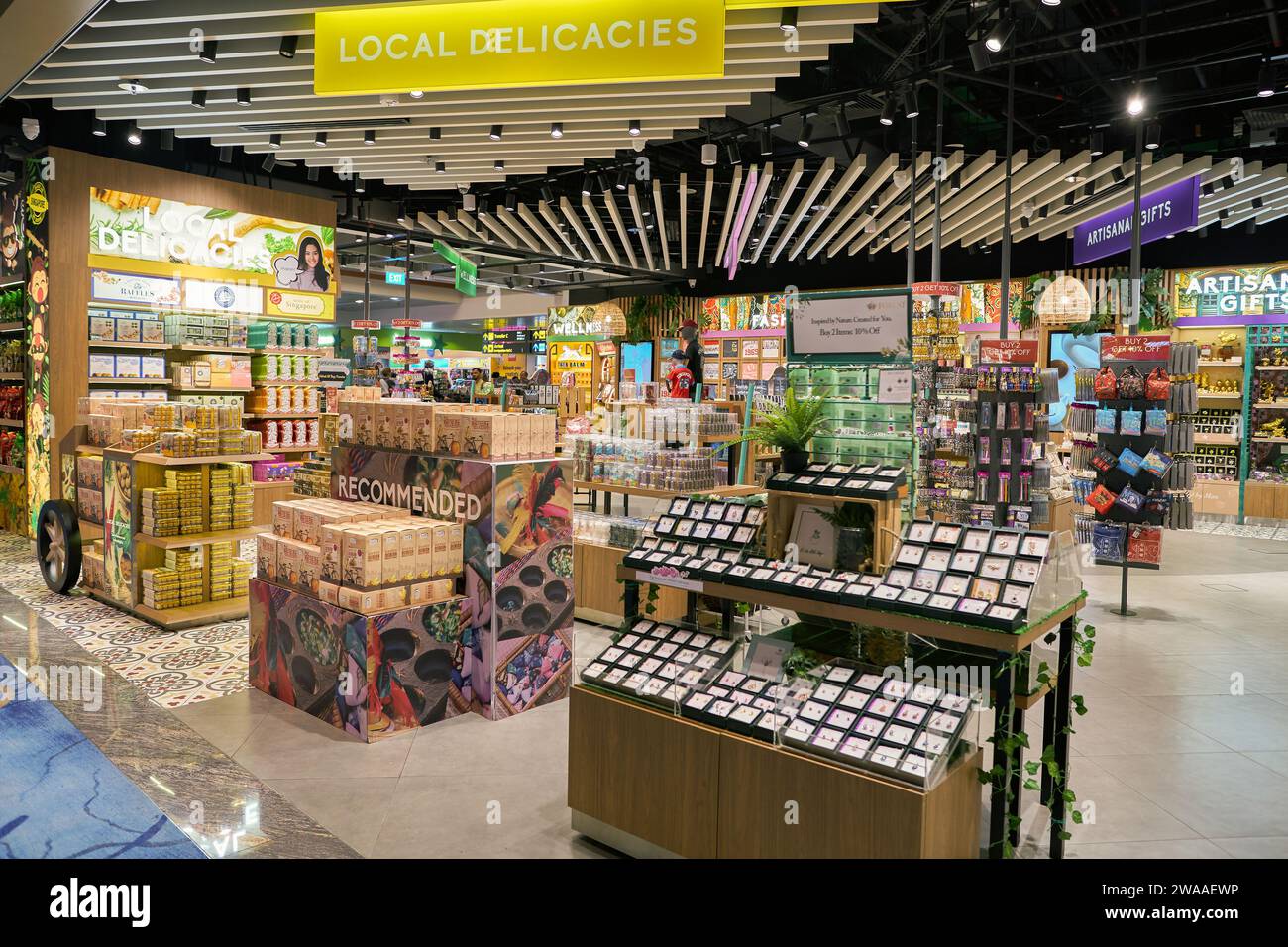 SINGAPORE - NOVEMBER 07, 2023: goods on display at Discover Singapore ...