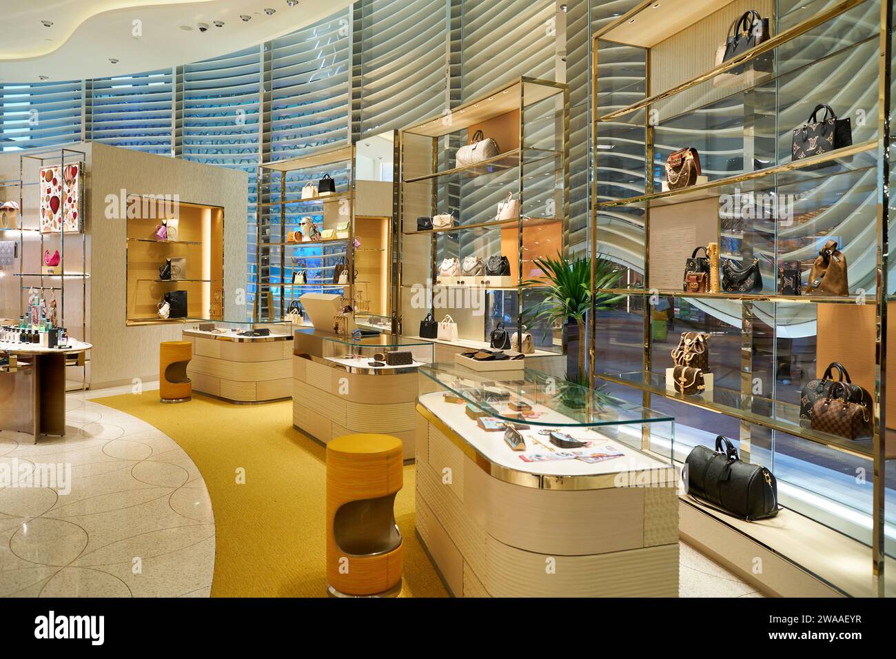 SINGAPORE - NOVEMBER 07, 2023: interior shot of Louis Vuitton store in ...
