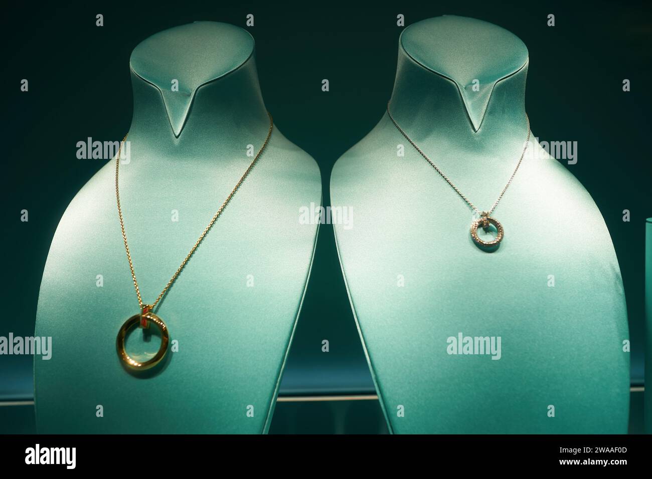 SINGAPORE - NOVEMBER 07, 2023: close up shot of jewelleries displayed ...